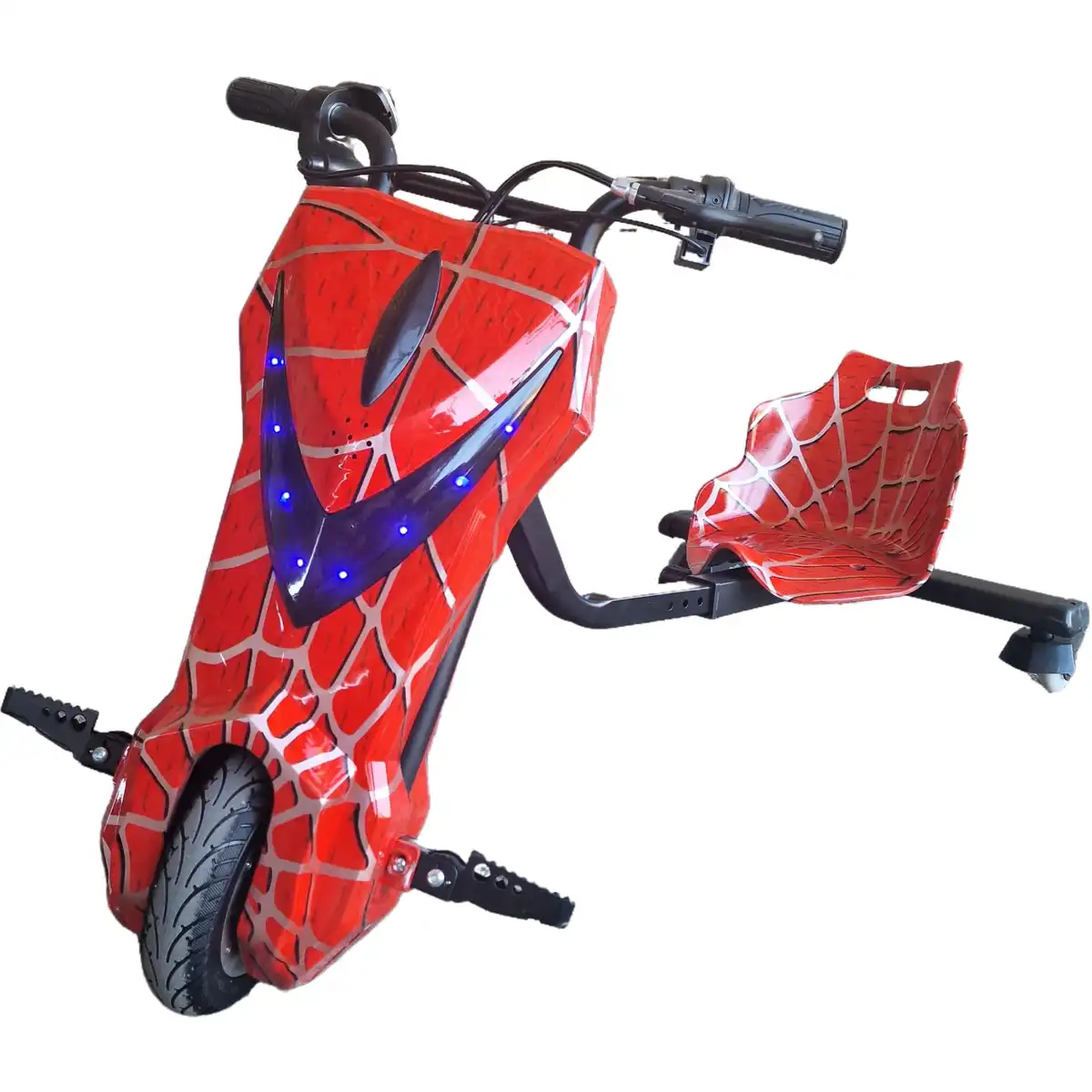Tricicleta Electrica Drift pentru copii, Rosu Spiderman ️ Alfarad.ro